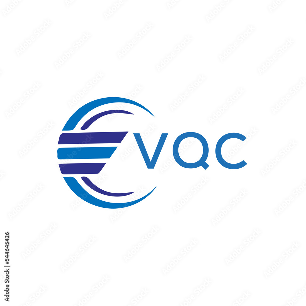 VQC letter logo. VQC blue image on white background. VQC vector logo ...