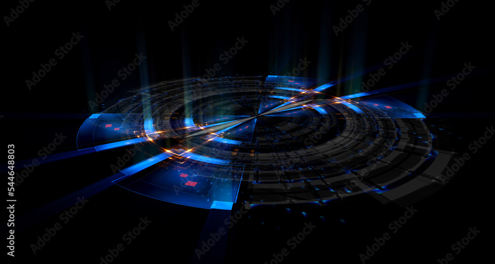 ภาพประกอบสต็อก Glow swirl light effect. Circular lens flare. Abstract ...