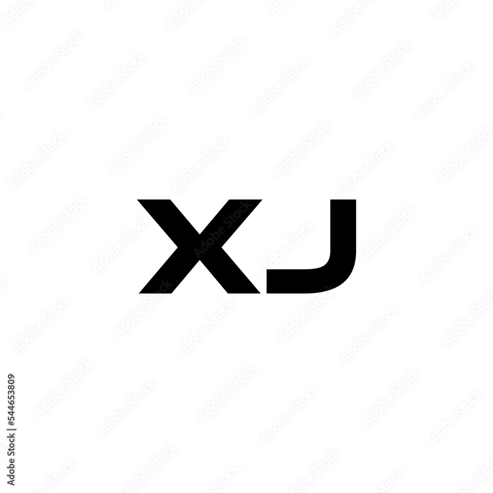 XJ letter logo design with white background in illustrator, vector logo ...