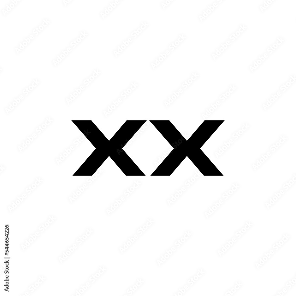 XX letter logo design with white background in illustrator, vector logo ...