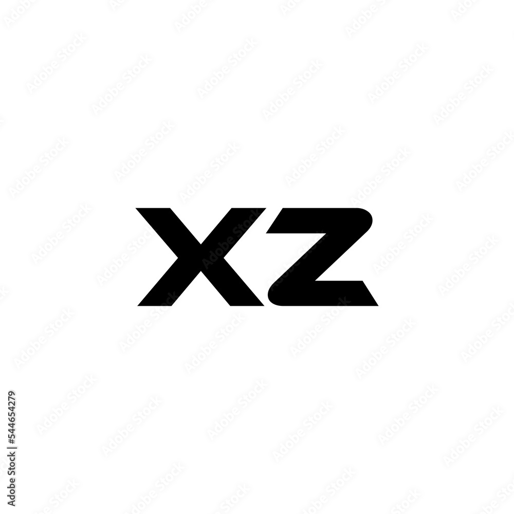 Vettoriale Stock XZ letter logo design with white background in ...
