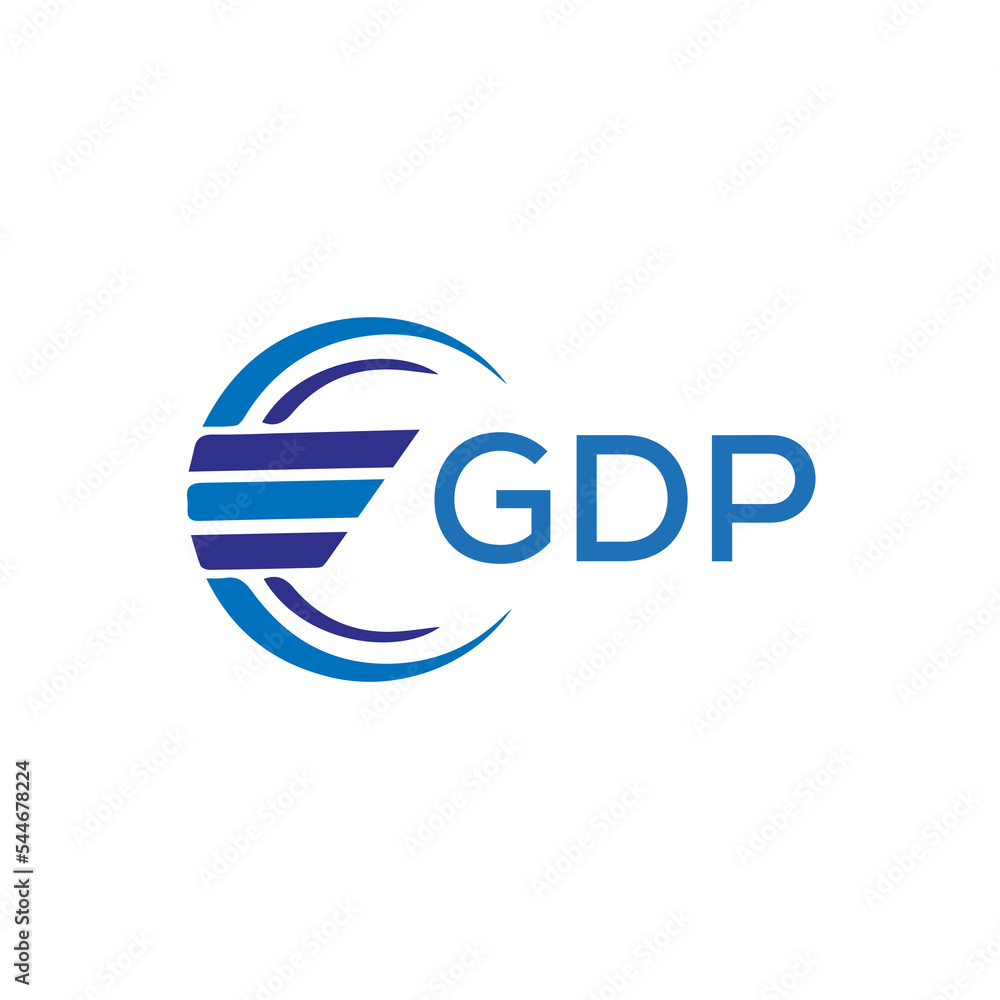 GDP letter logo. GDP blue image on white background. GDP vector logo ...