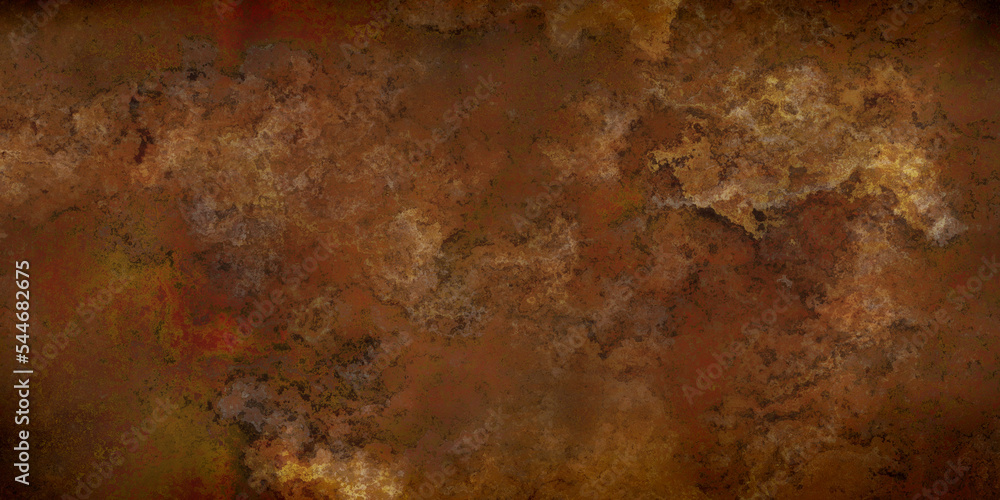 Grunge brown rusty red marble or dark soil texture, clay stains and ...