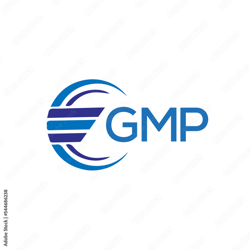 GMP letter logo. GMP blue image on white background. GMP vector logo ...