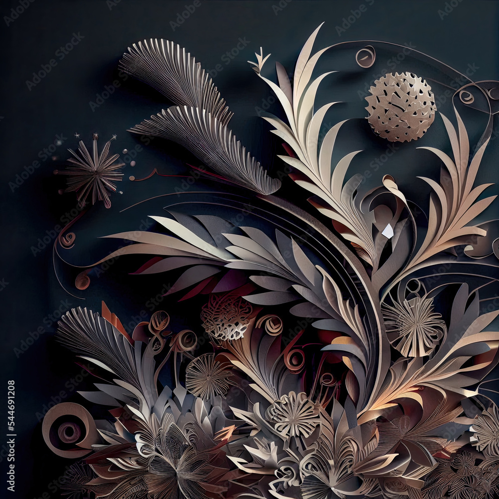 Scherenschnitt Papercut Papercraft Papierkunst Papiermotive 3D AI ...