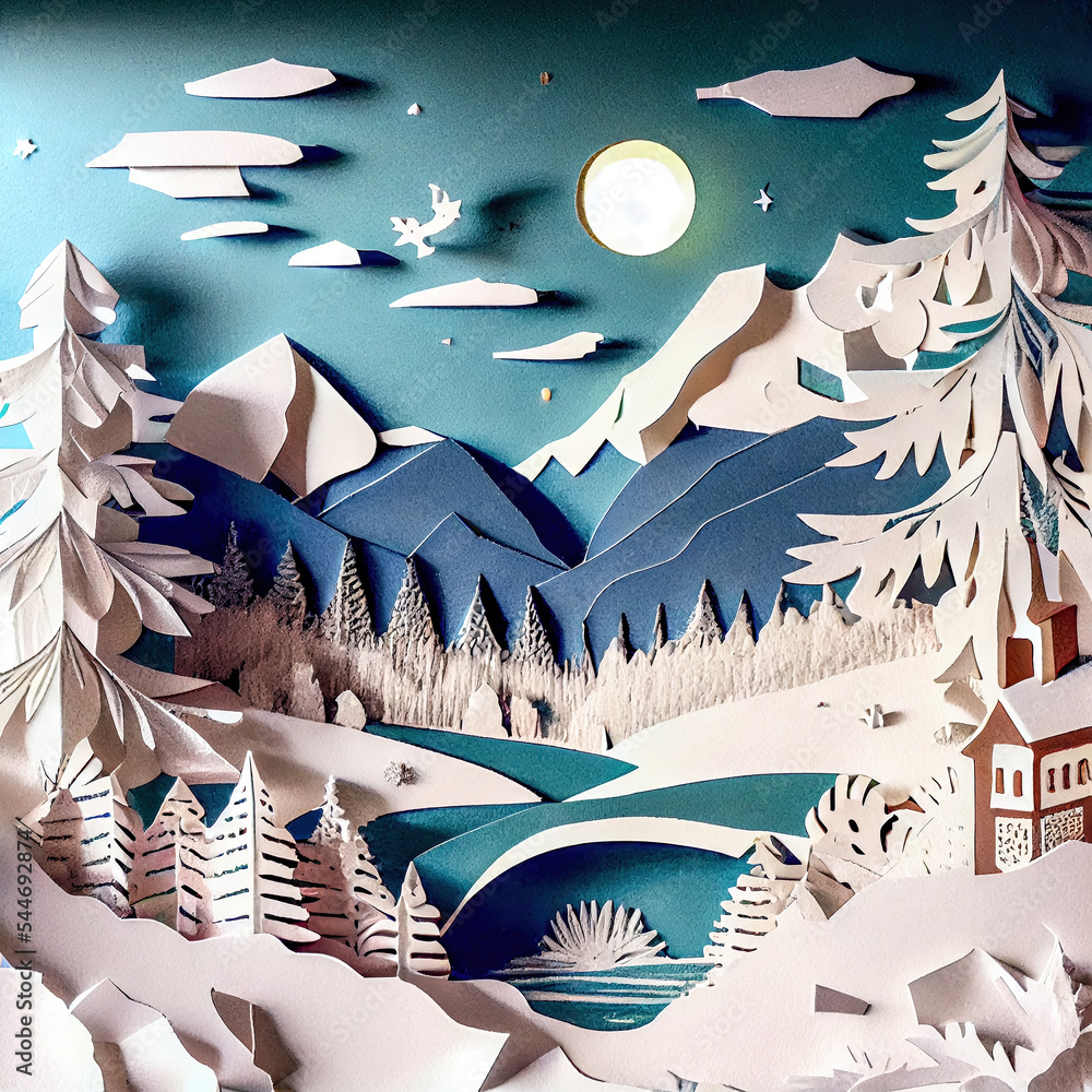 Scherenschnitt Papercut Papercraft Papierkunst Papiermotive 3D AI ...