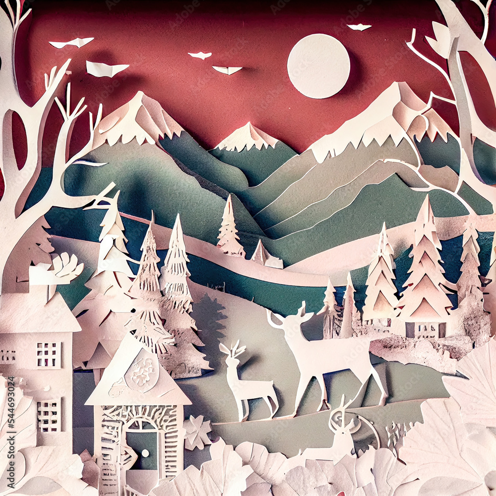 Scherenschnitt Papercut Papercraft Papierkunst Papiermotive 3D AI ...