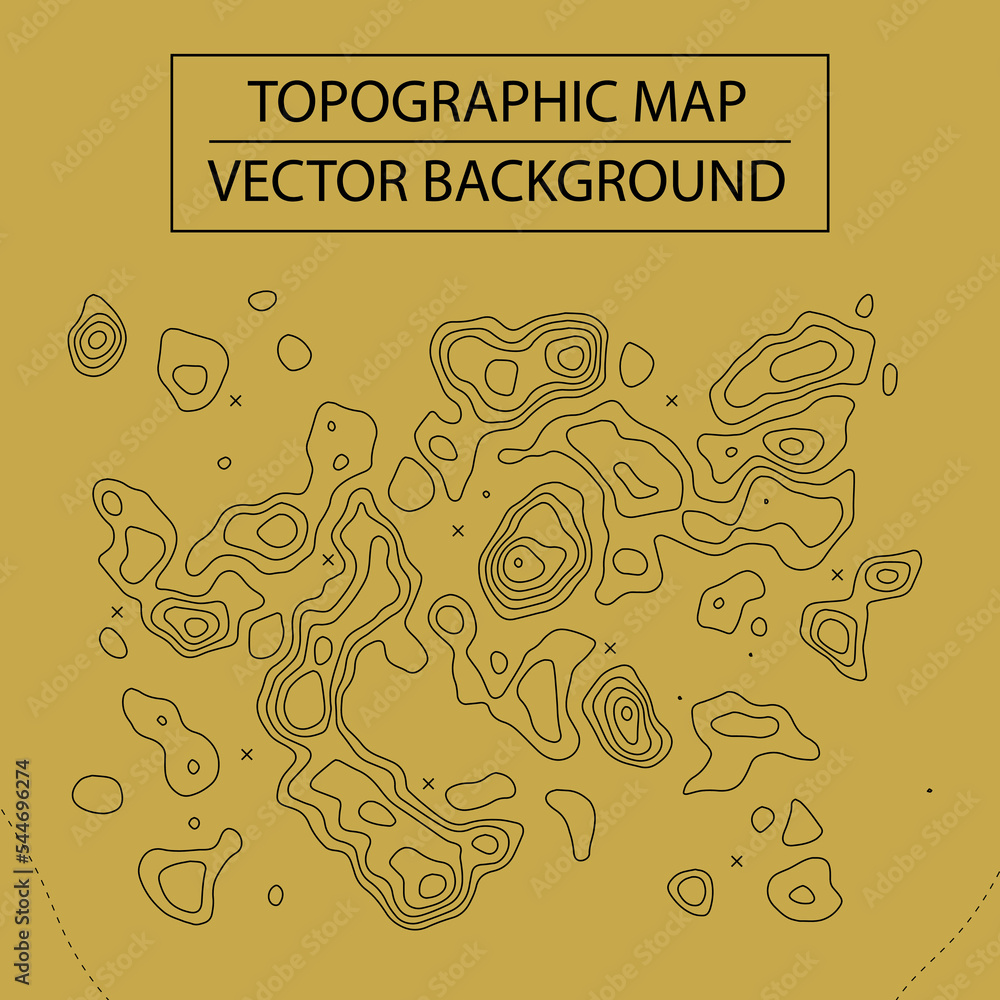 Topographic map background. The topo contour map with stylized height ...