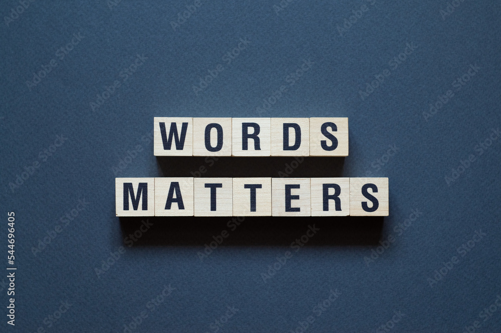 Words matters - word concept on cubes Stock Photo | Adobe Stock