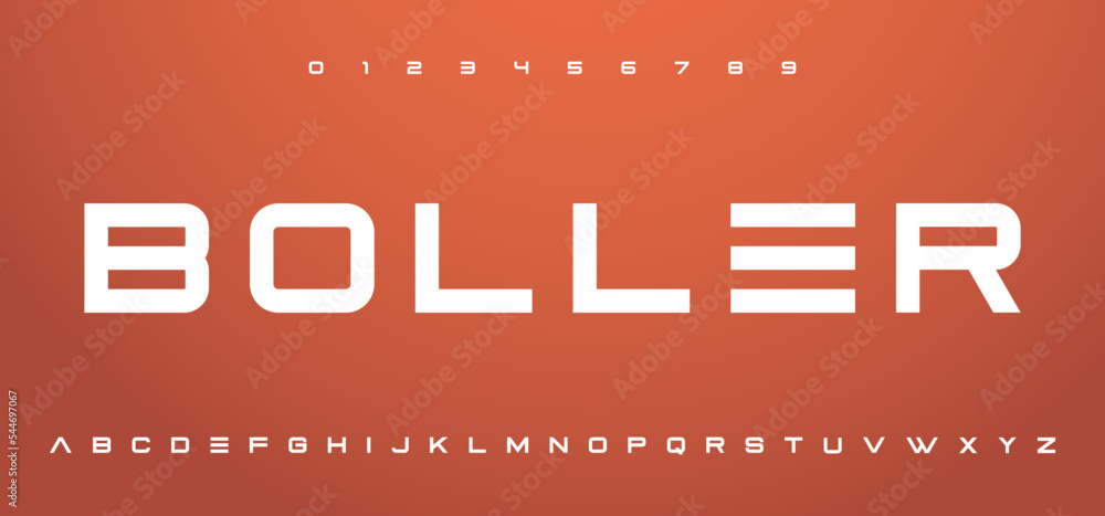 BOLLER, Sport, action and tech fonts. Typography urban style font for ...