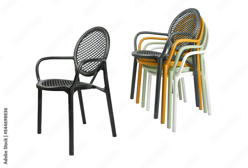 plastic chair, plastic legs, isolated on white background. modern ...