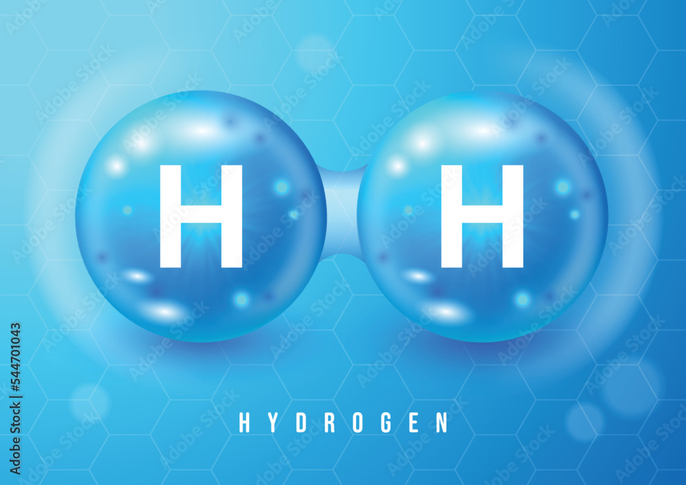 Hydrogen H2 3d Icon Concept. Renewable Eco Energy. Hydrogen Energy ...