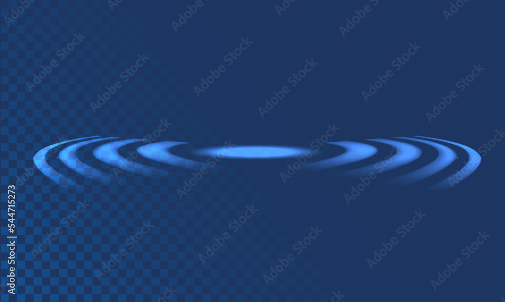 Sensor waves signal or scanner laser in futuristic light style on ...