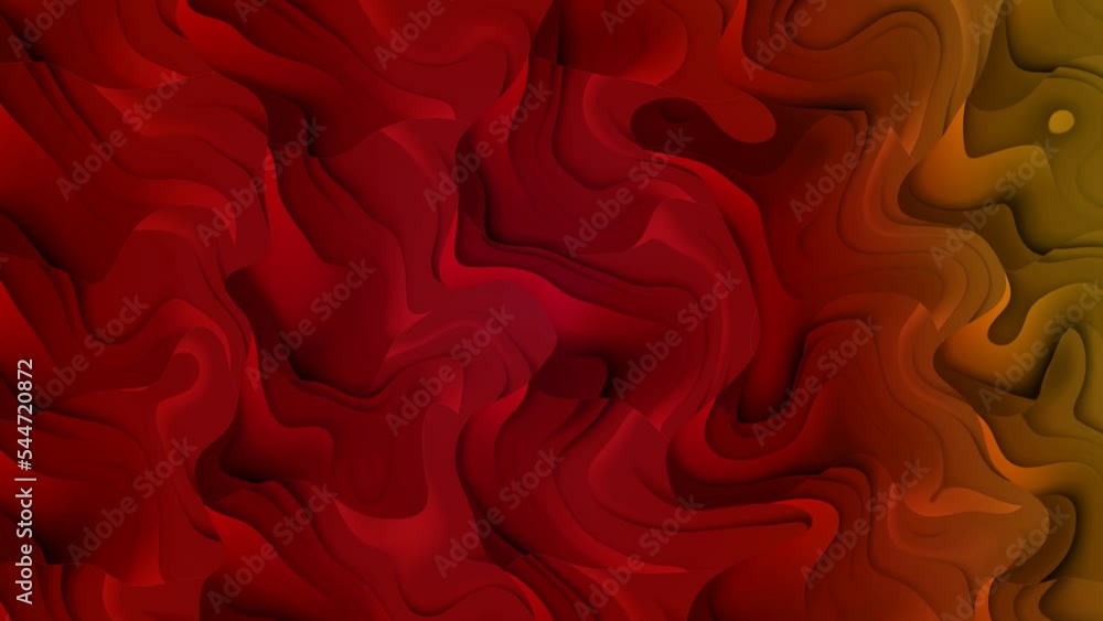Abstract red color wave liquid background animation marble texture 4k ...