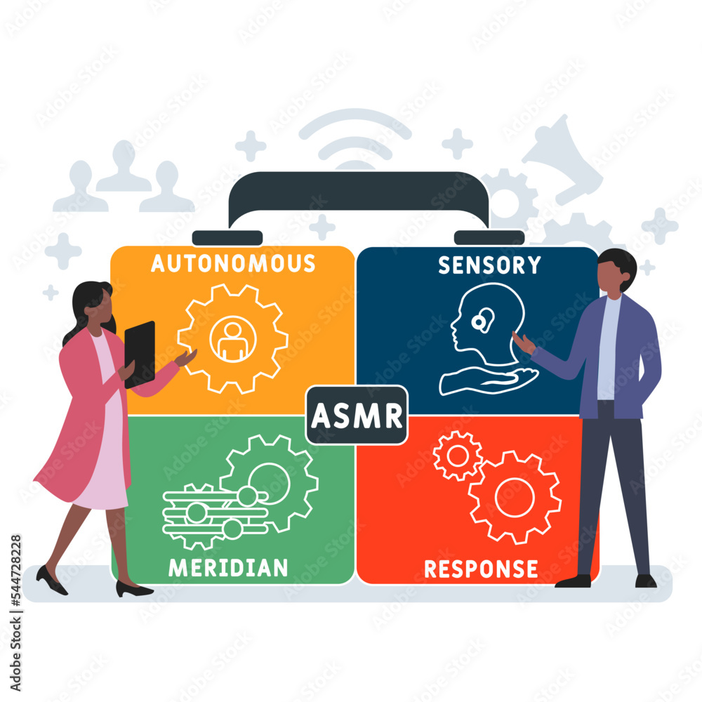 ASMR - Autonomous sensory meridian response acronym. business concept ...