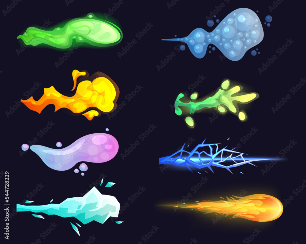 Space guns vfx effect, explosion, laser blasters. Blaster shot effects ...