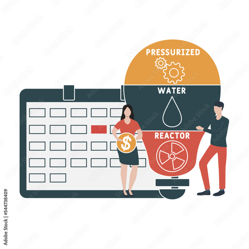 PWR - Pressurized Water Reactor acronym. business concept background ...