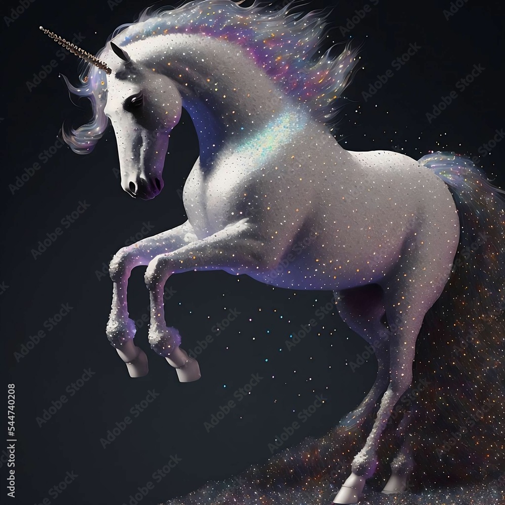 Full Body Standing Jumping Unicorn | Created Using Midjourney and ...