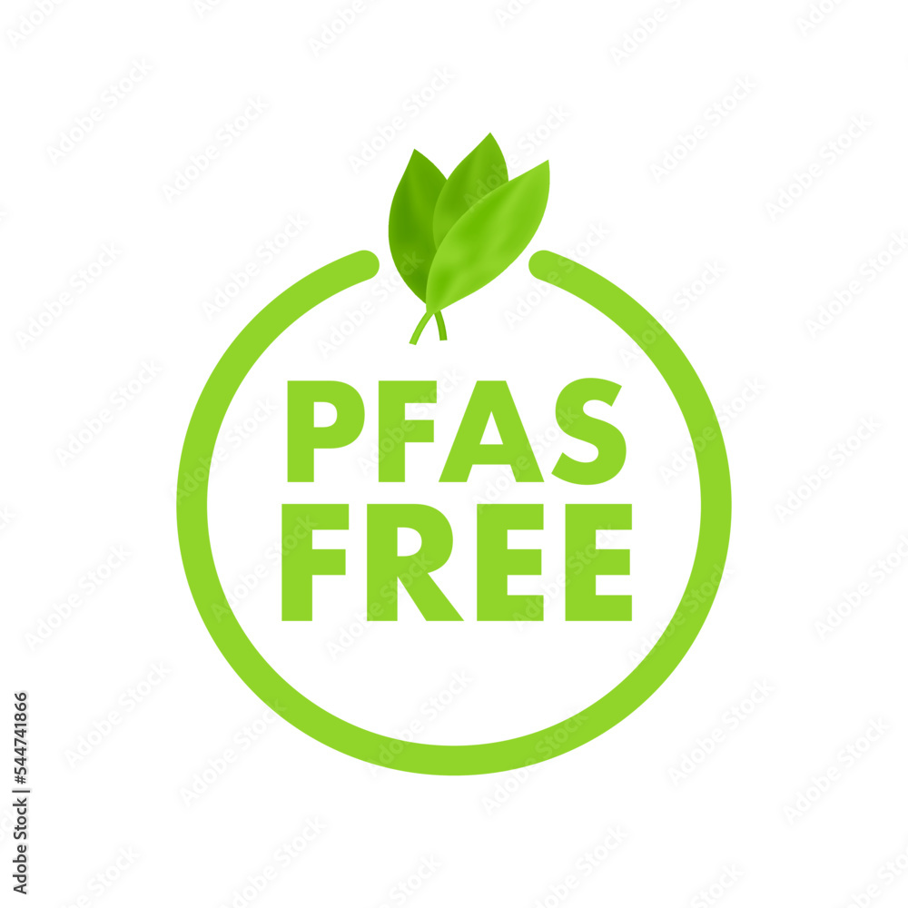 Pfas free label. banner icon. Vector stock illustration. Stock Vector ...