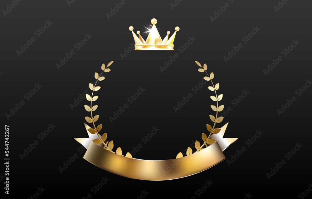 Vector Premium VIP card background with gold elements and crown Stock ...