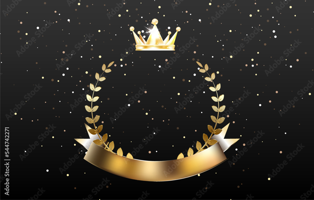 Vector Premium VIP card background with gold elements and crown Stock ...