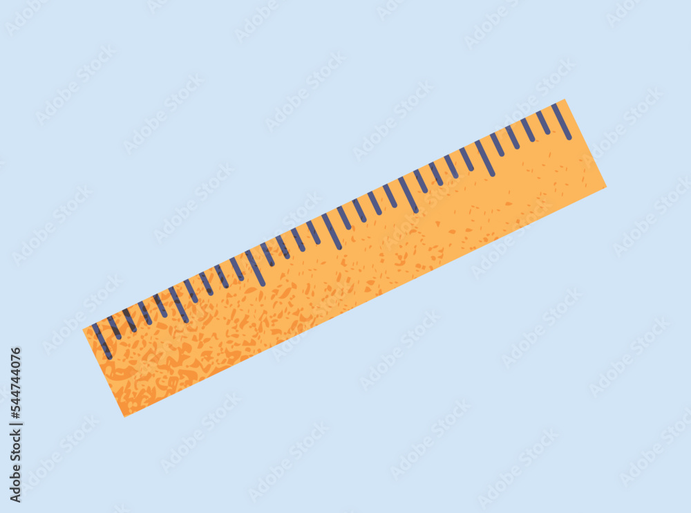 School supplies icon. Poster with ruler for geometry or algerba lesson ...
