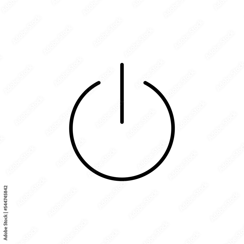 Power icon vector illustration. Power Switch sign and symbol. Electric ...