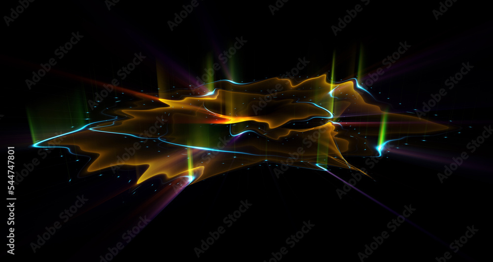 Glow swirl light effect. Circular lens flare. Abstract rotational lines ...