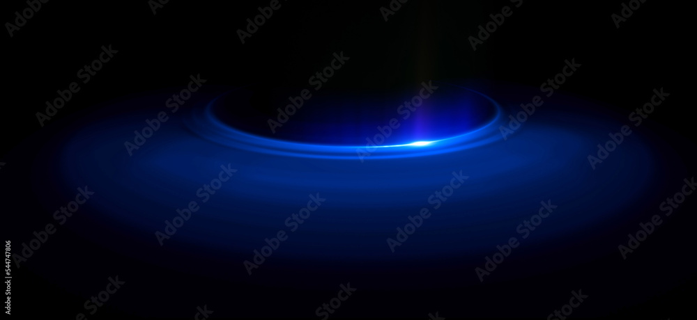 Glow swirl light effect. Circular lens flare. Abstract rotational lines ...