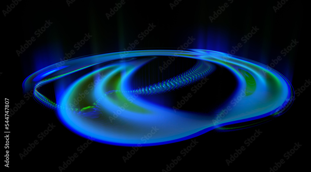 Glow swirl light effect. Circular lens flare. Abstract rotational lines ...