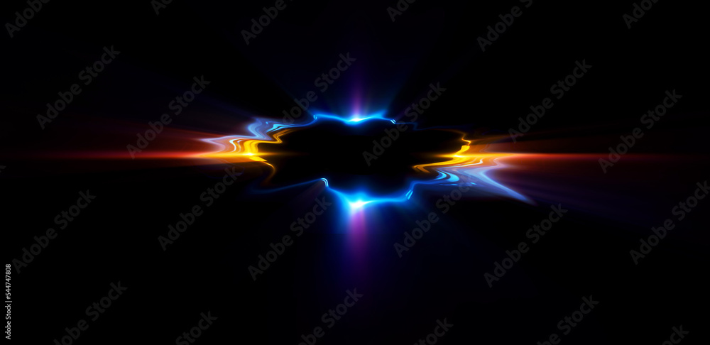 Ilustrace „Glow swirl light effect. Circular lens flare. Abstract ...