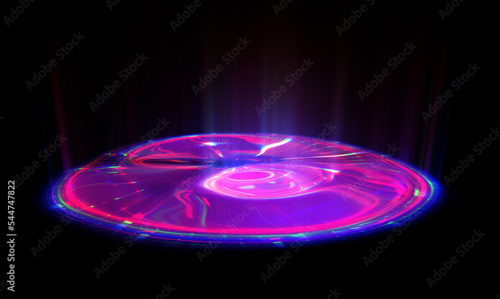Glow swirl light effect. Circular lens flare. Abstract rotational lines ...