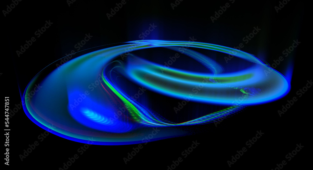 Glow swirl light effect. Circular lens flare. Abstract rotational lines ...