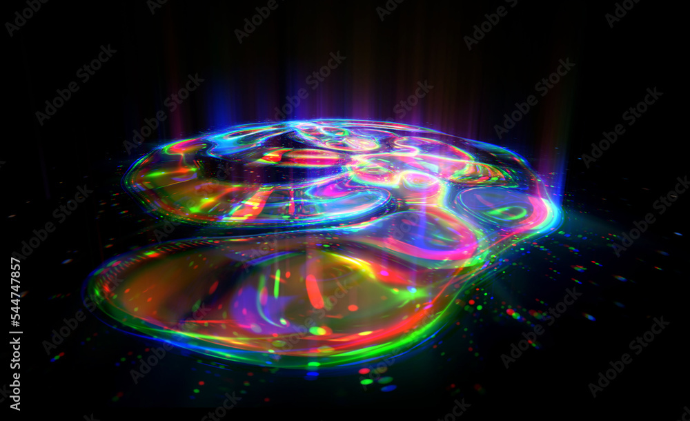Glow swirl light effect. Circular lens flare. Abstract rotational lines ...