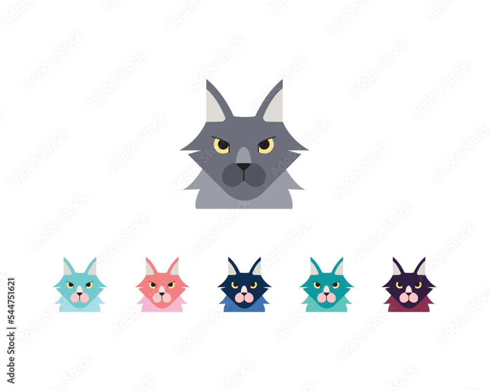 Nebelung cat vector premium icon Simple illustration, Nebelung cat ...