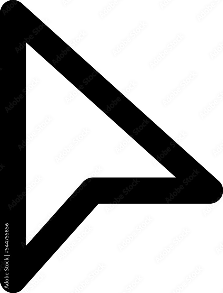 cursor arrow icon, computer mouse cursor arrow vector icon, flat design ...
