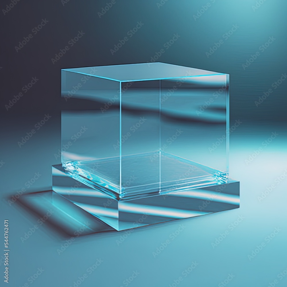 Product background podium or 3d glass display background, crystal 3d ...