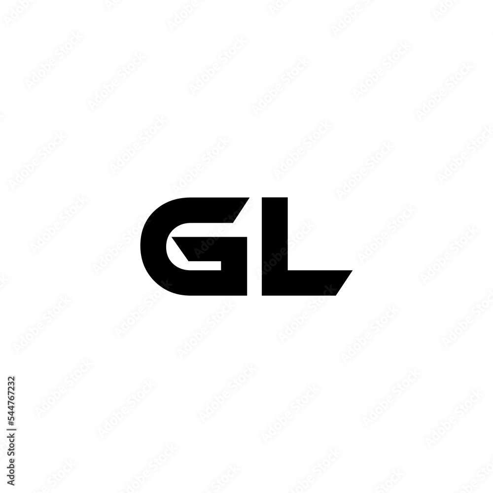 GL letter logo design with white background in illustrator, vector logo ...