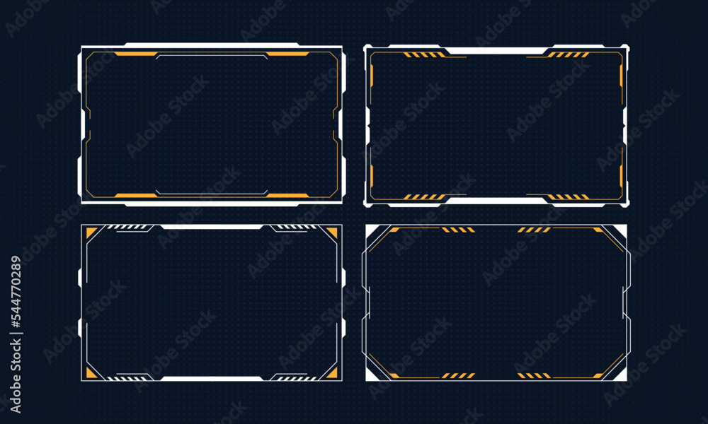 Hud frames futuristic text box border frame scifi digital screen ...