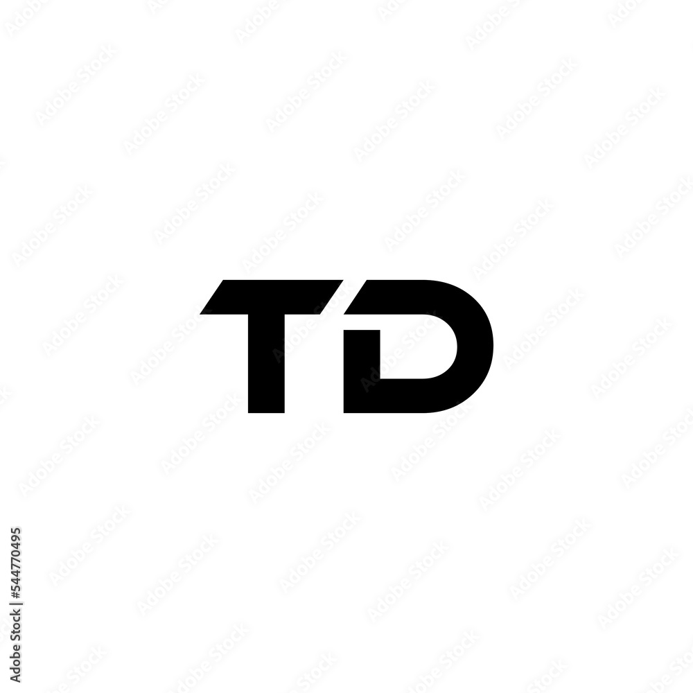 Vecteur Stock TD letter logo design with white background in ...