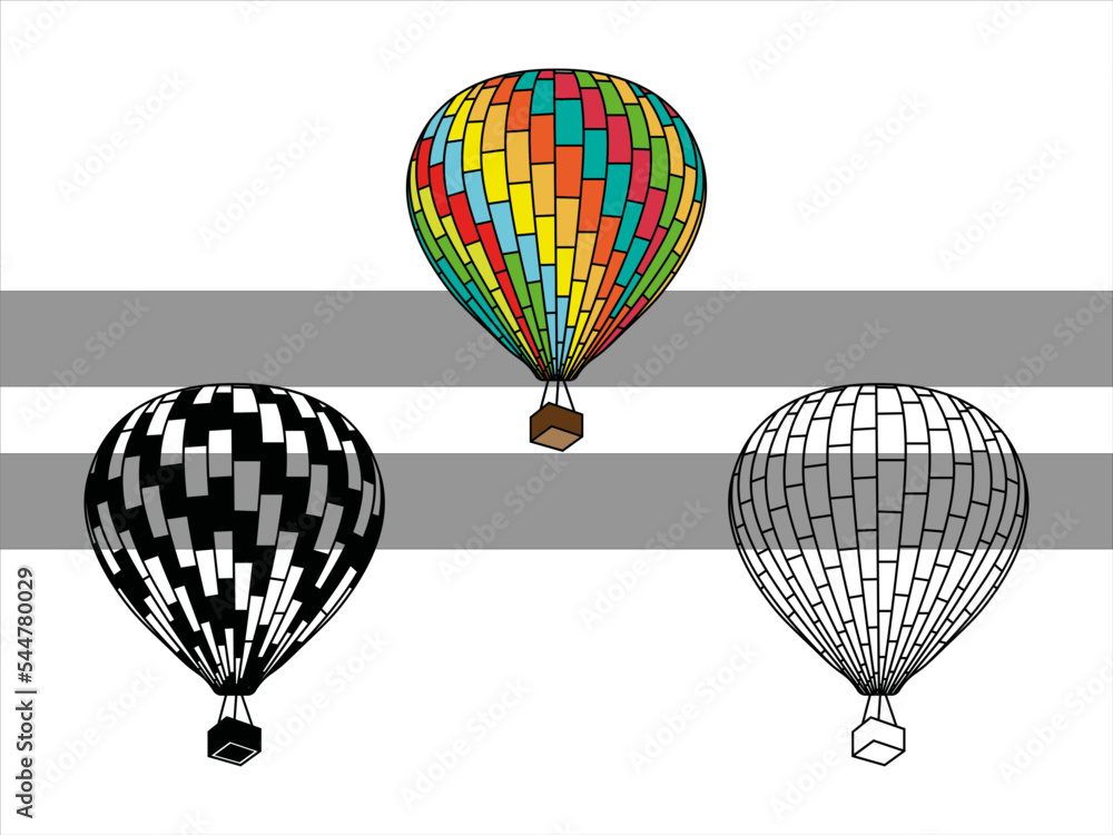 Hot Air Balloon SVG, Air Balloon Silhouette, Hot Air Svg, Balloon Rides ...