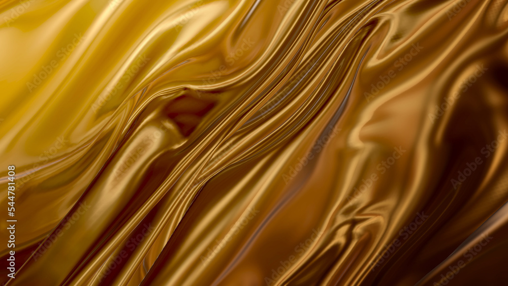 Oil fluid abstract fabric gold liquid. Golden wave background. Gold ...