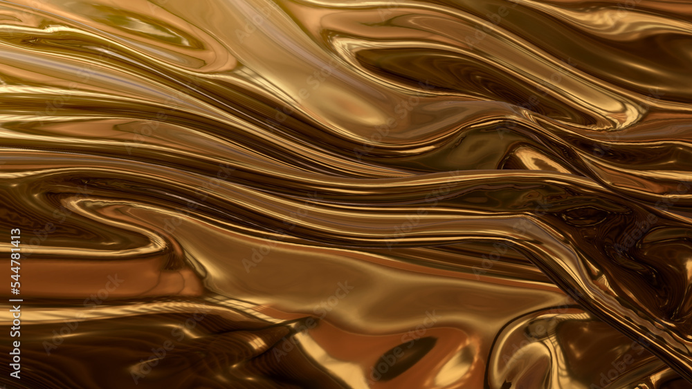 Oil fluid abstract fabric gold liquid. Golden wave background. Gold ...