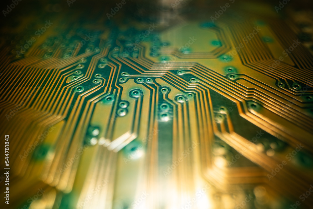 Electronic circuit board technology background. Electronic plate ...
