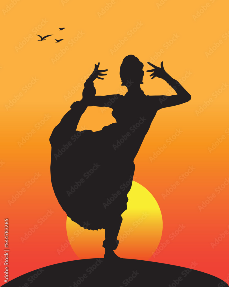 Bharatanatyam South Indian Classical Dance By Woman Beautiful Girl