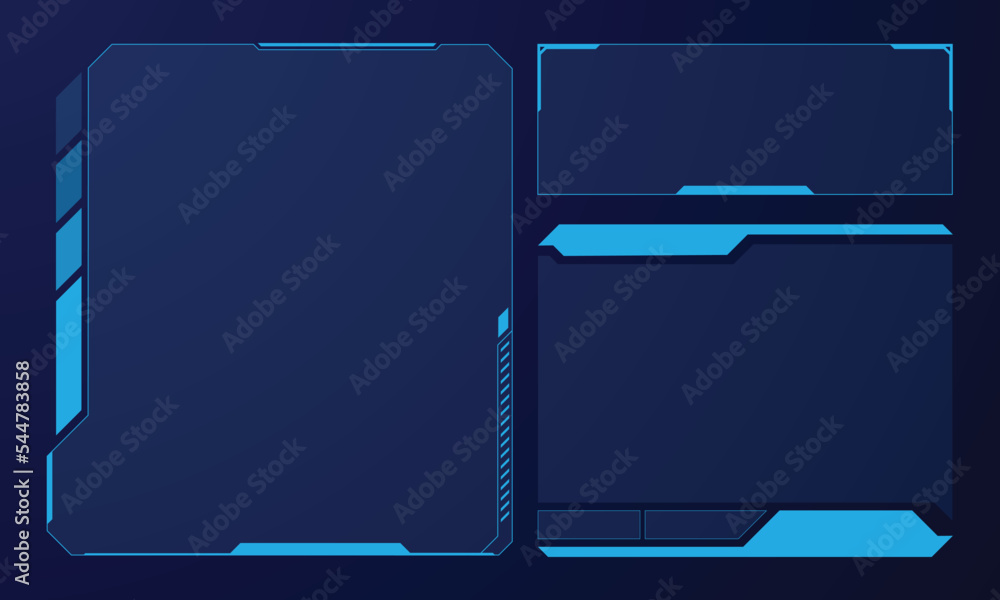 Hud frames futuristic text box border frame scifi digital screen ...