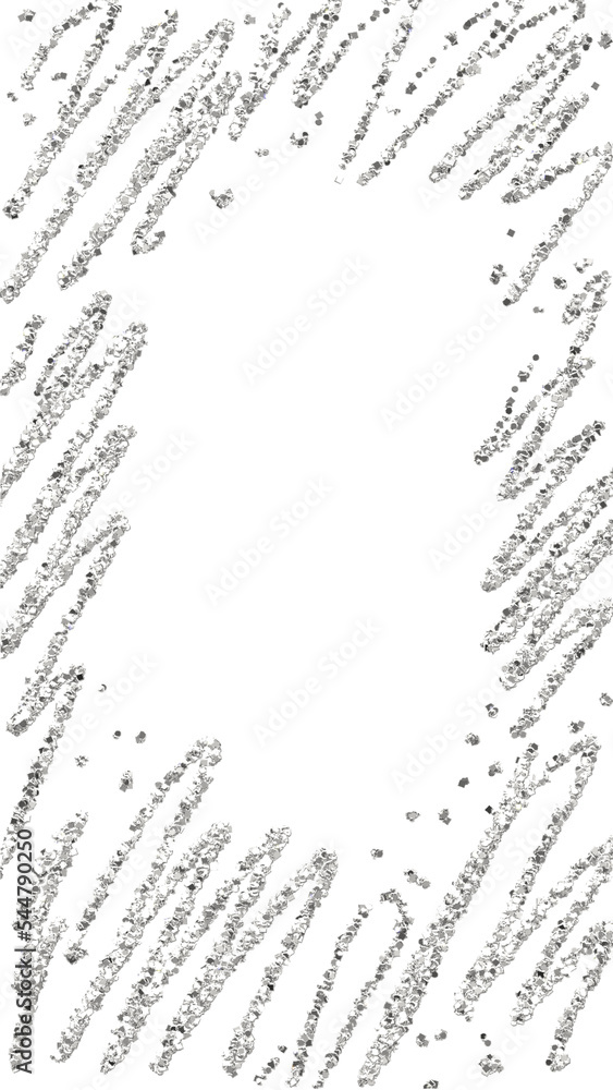 Silver glitter textured overlay isolated stationary doodle element for ...