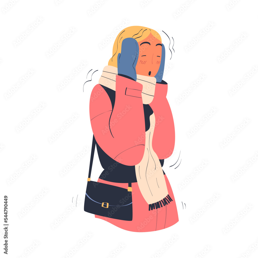 Freezing Cold Girl Cartoon