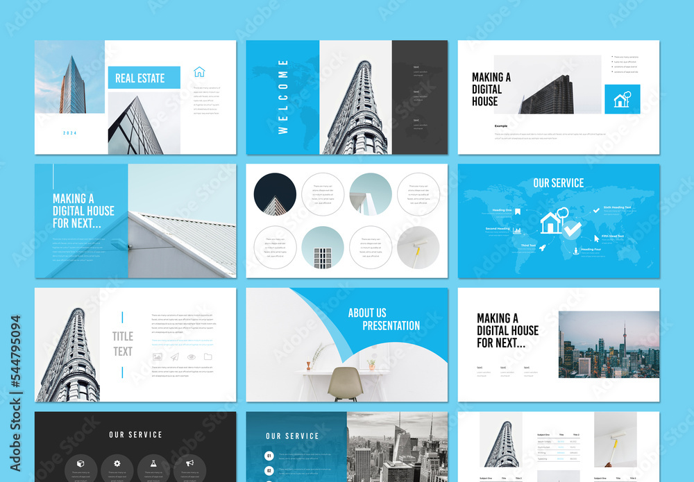 Real Estate Presentation Layout Stock Template | Adobe Stock