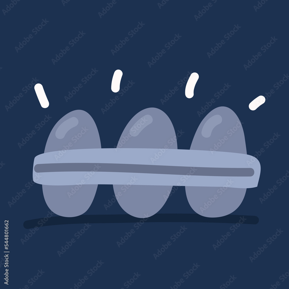 Cartoon vector illustration of Eggs container. Stock Vector | Adobe Stock